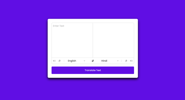 Translator App Using React.js